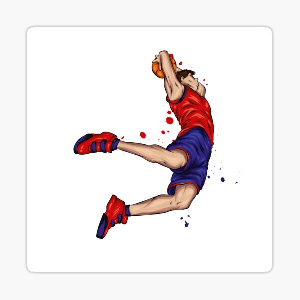 "basketball " Sticker by neon2222 | Redbubble