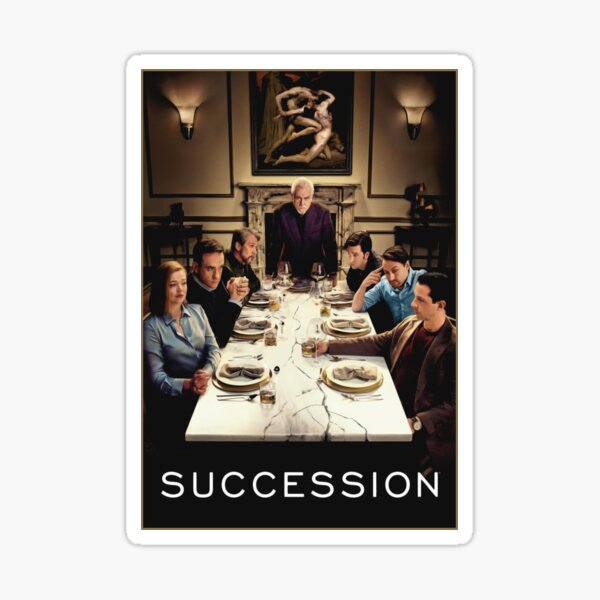 " SUCCESSION" Sticker by umtakasapo | Redbubble