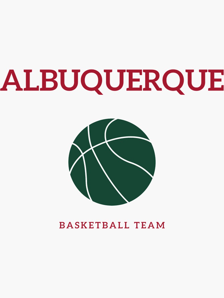 "Albuquerque Basketball Team220" Sticker for Sale by SoleGoats | Redbubble