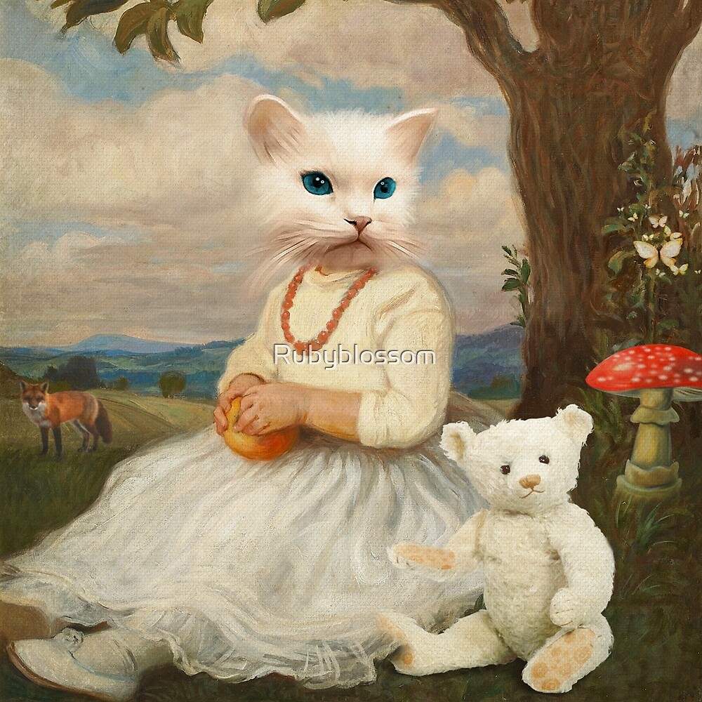 "Pretty Miss Kitty" by Rubyblossom | Redbubble