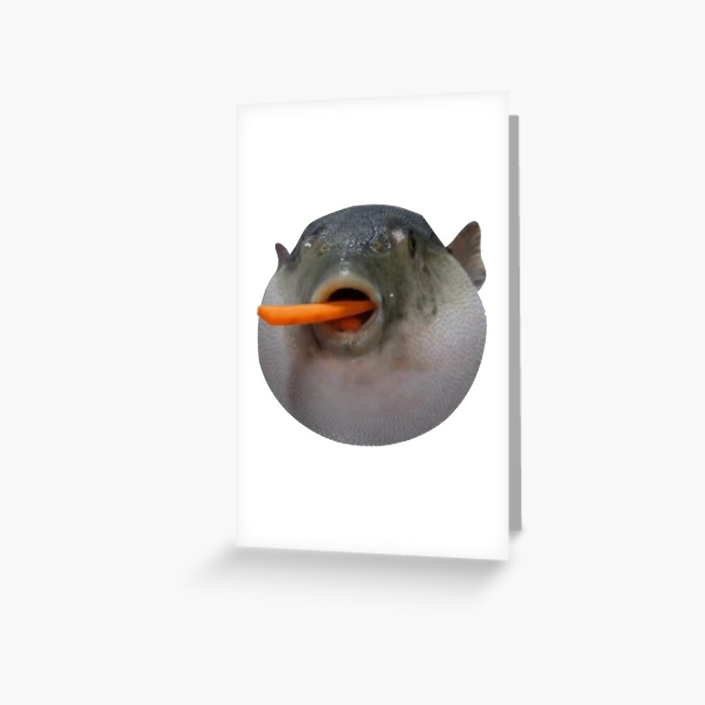 "Puffer fish Meme" Greeting Card by zingmin126 | Redbubble