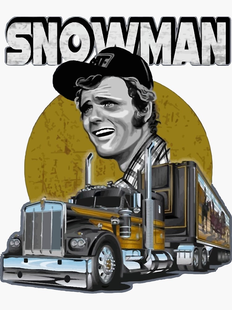 "Men_s Jerry Reed Snowman Men_s Smokey and The Bandit" Sticker by ...