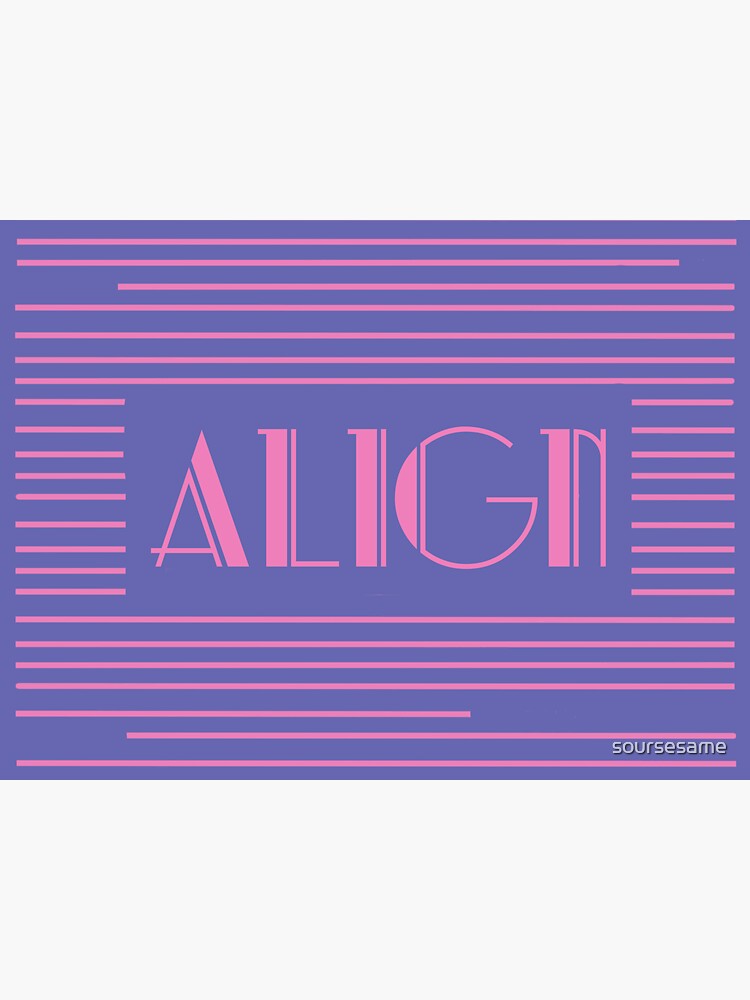 "Align" Sticker by soursesame | Redbubble