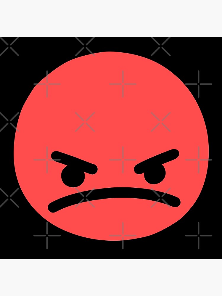 "Red Angry Face" Poster by Zeeph | Redbubble