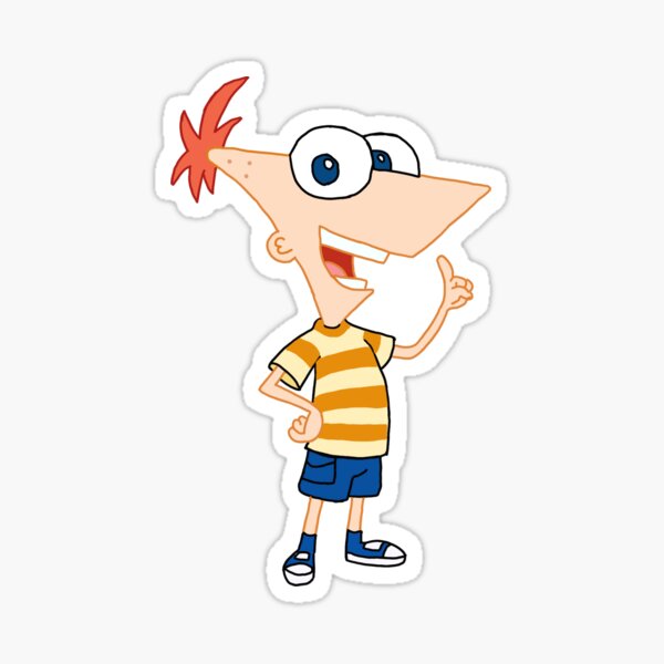 "Phineas from Phineas and Ferb" Sticker by Happinezshop | Redbubble