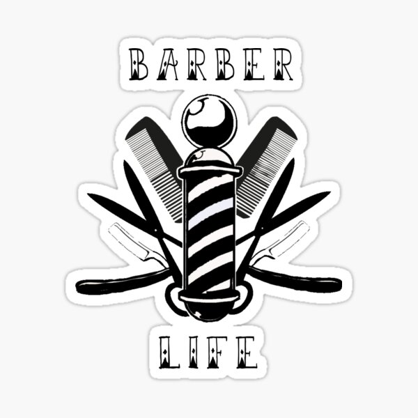 Barber life!! Freckledfoxsoapco Vinyl sticker Paper & Party Supplies ...