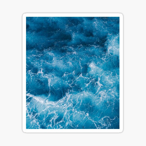 "Blue Ocean Waves" Sticker for Sale by AmmarSherJaan | Redbubble