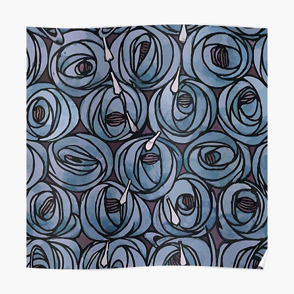 "Charles Rennie Mackintosh Roses and teardrops,Mackintosh rose" Poster ...
