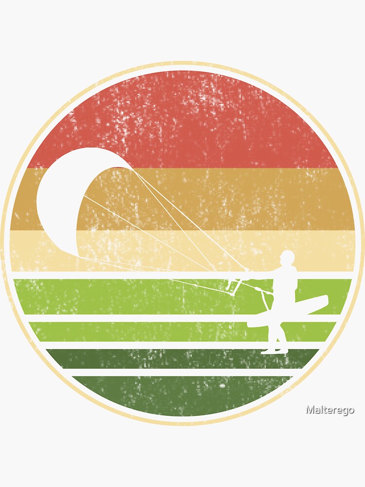 "The Kiteboarding The Kitesurfing" Sticker by Malterego | Redbubble