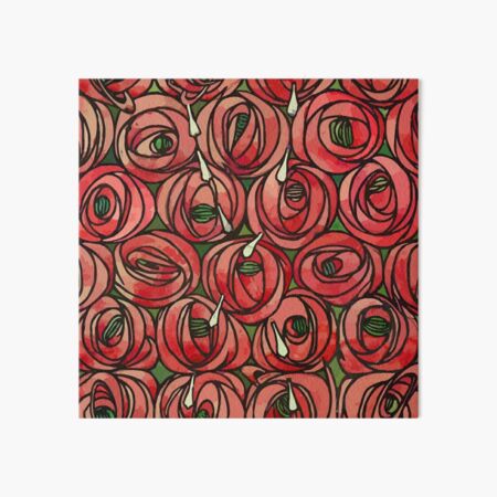 "Charles Rennie Mackintosh Roses and teardrops,red,Mackintosh rose" Art ...