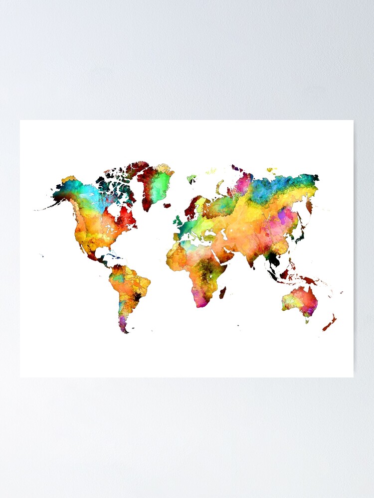 "world map 71 #map #worldmap" Poster for Sale by JBJart | Redbubble