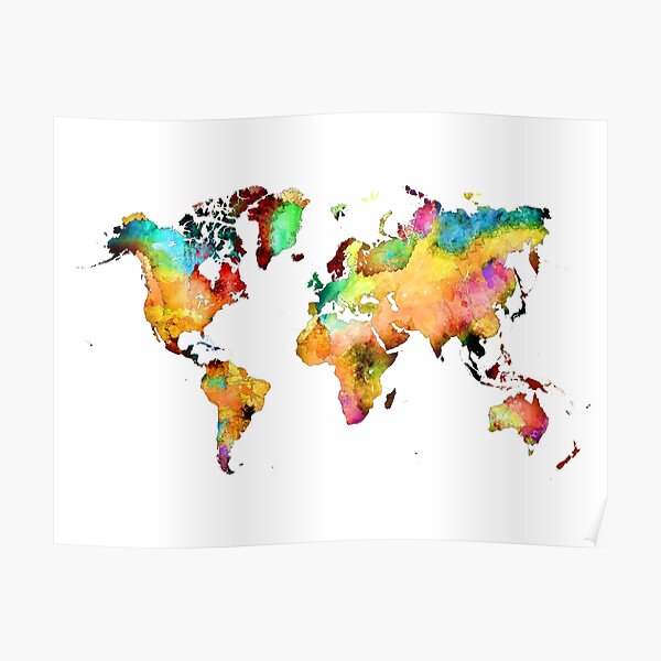 "world map 71 #map #worldmap" Poster for Sale by JBJart | Redbubble