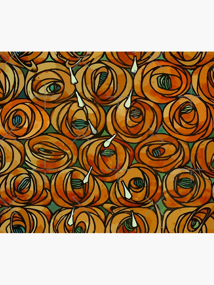 "Charles Rennie Mackintosh Roses and teardrops, orange,Mackintosh rose ...