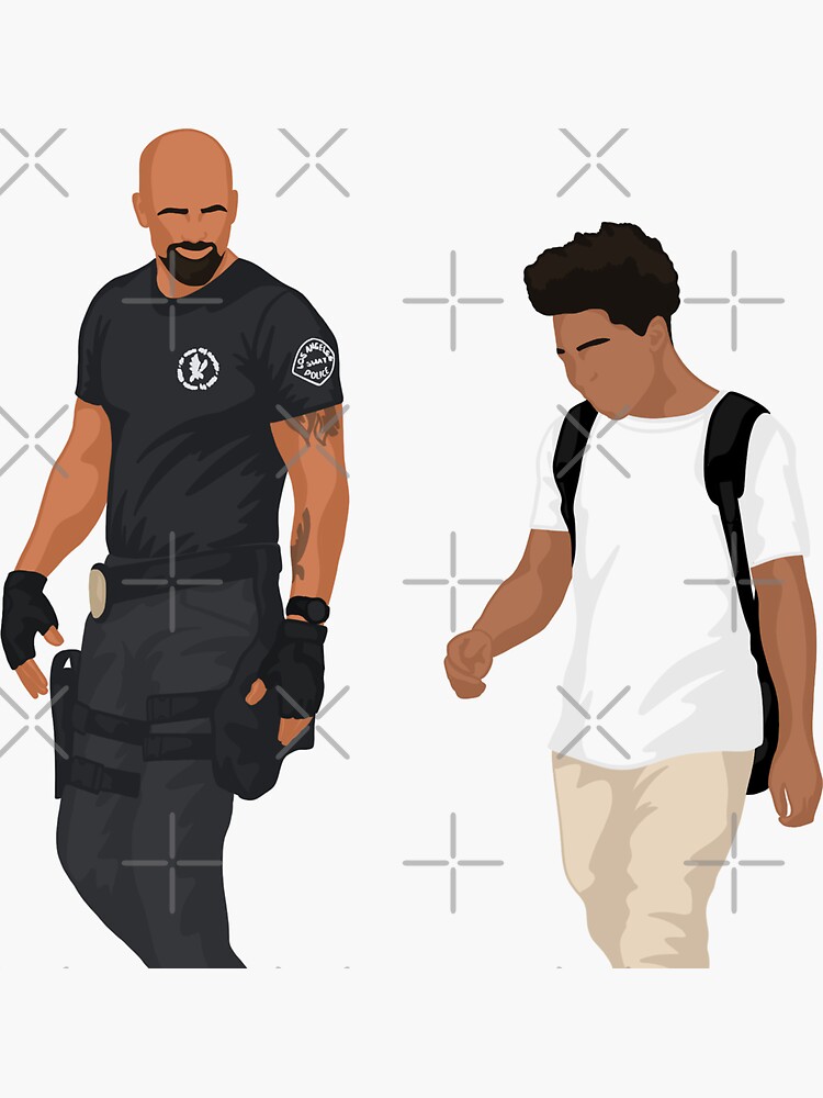 "Hondo & Darryl | S.W.A.T" Sticker by icantdrawfaces | Redbubble