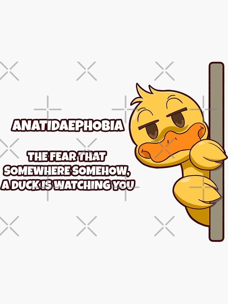 "Fear of Duck " Sticker by DynieKid | Redbubble