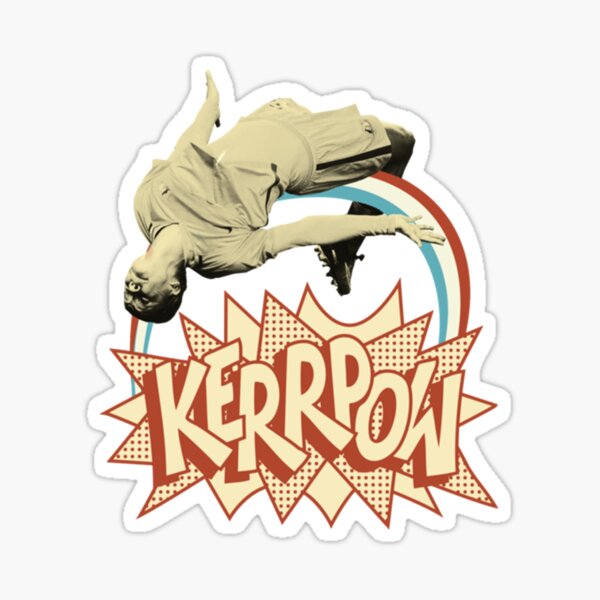 "Sam KERR-POW! Backflip " Sticker by Santaphestore | Redbubble