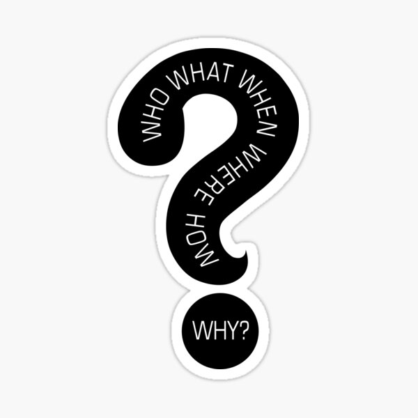 I Have Questions Stickers | Redbubble