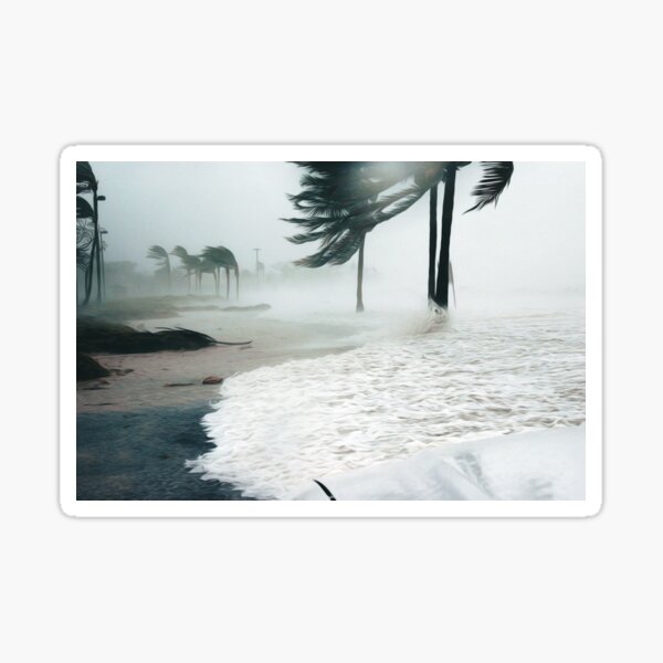 "Storm at the Beach" Sticker by allmycreations | Redbubble