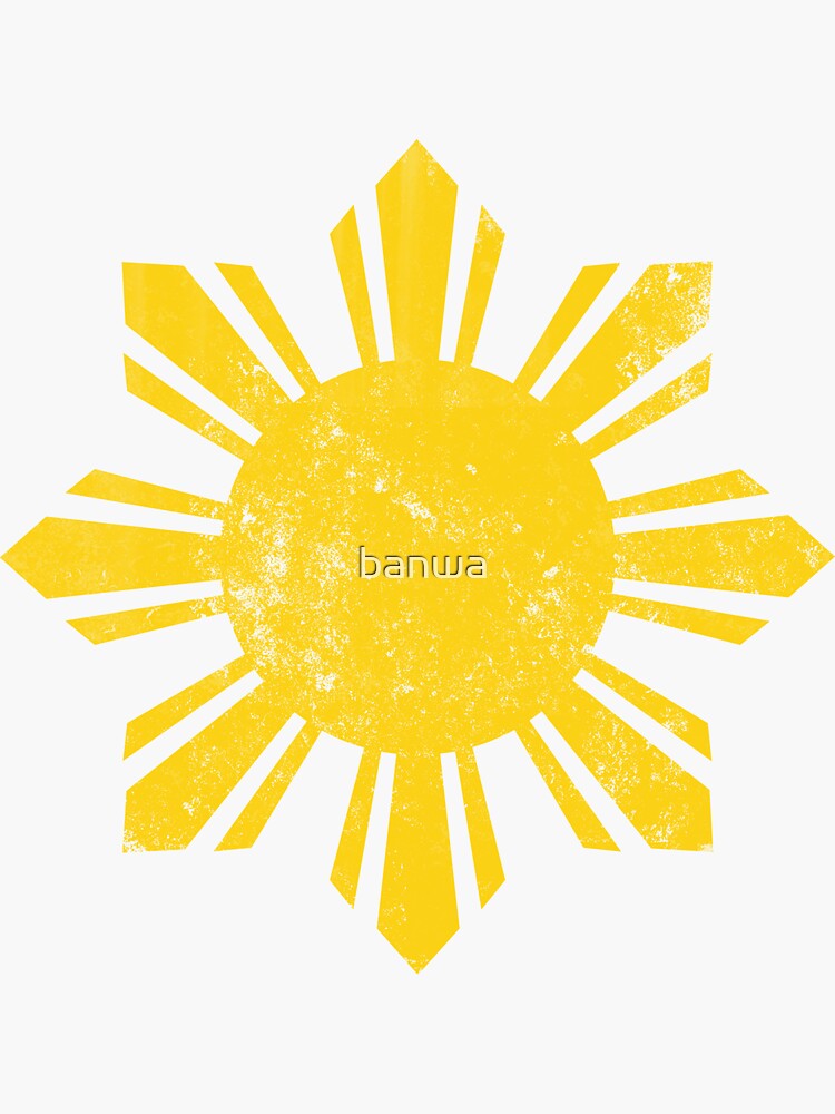 "Gold Flag Philippines Sun " Sticker for Sale by banwa | Redbubble