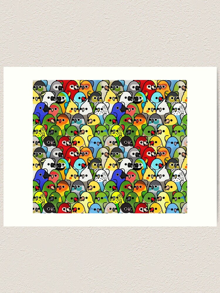 "Too Many Birds! Bird Squad Classic" Art Print for Sale by MaddeMichael ...