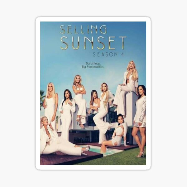"Netflix selling sunset" Sticker for Sale by collinsdrawings | Redbubble