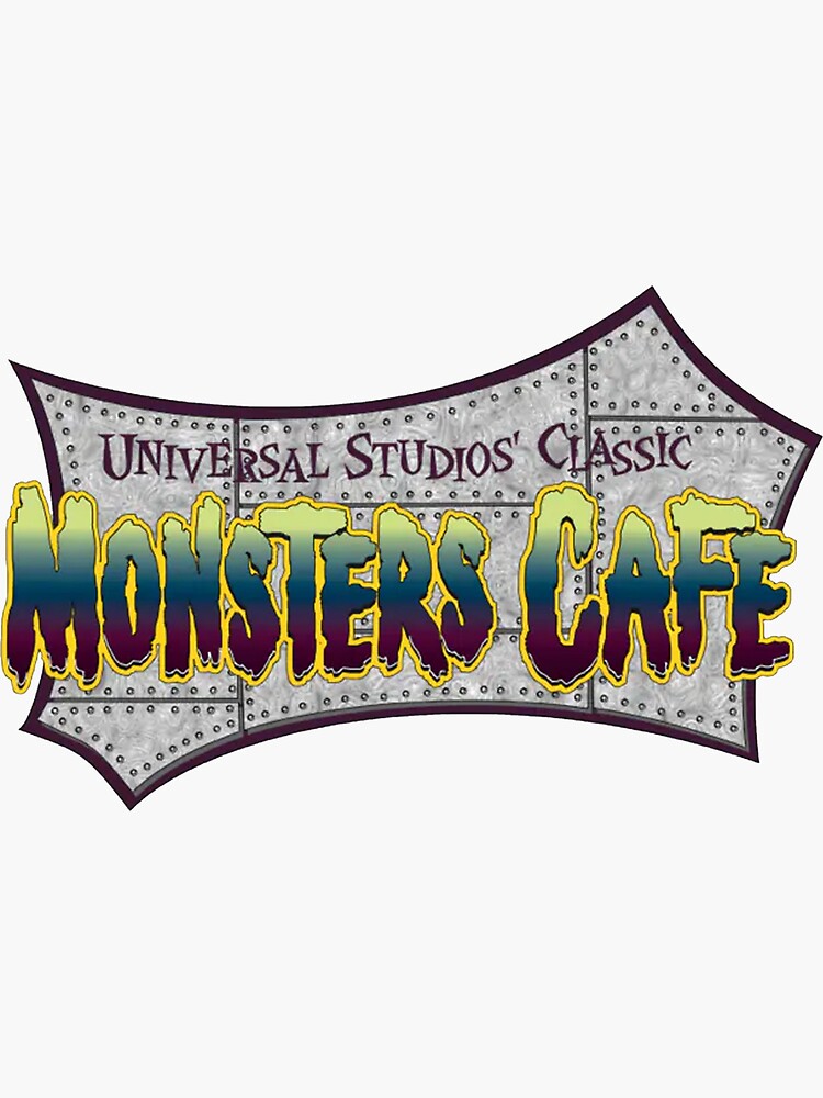 "Classic Monsters Cafe" Sticker for Sale by ThemeParkNOW | Redbubble