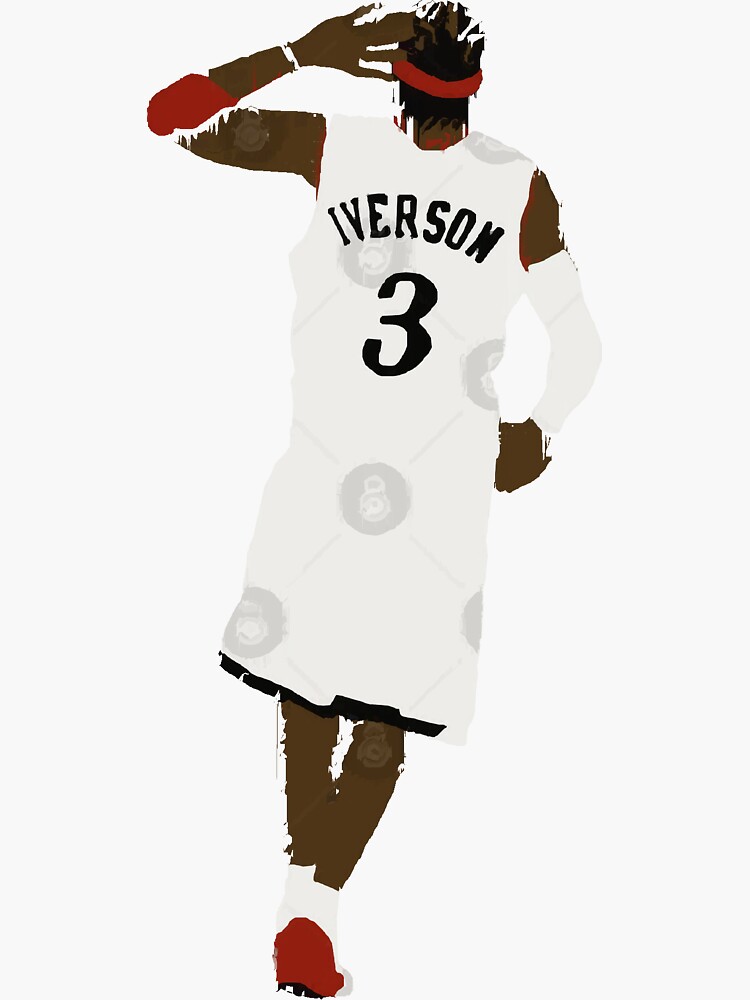 "Allen- Iverson" Sticker by eusebiosidrwvpw | Redbubble