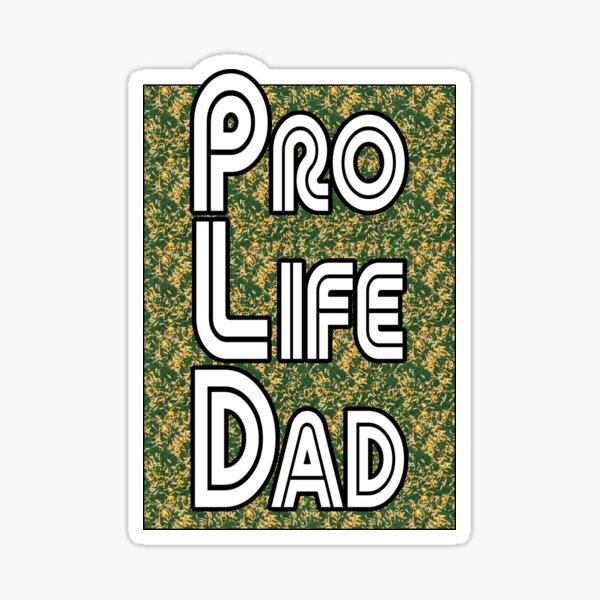 "Yellow/Green Grass box, Pro Life Dad Line retro letters" Sticker by ...