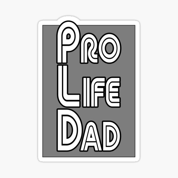 "Grey box, Pro Life Dad Line retro letters" Sticker by Pchastain98 ...