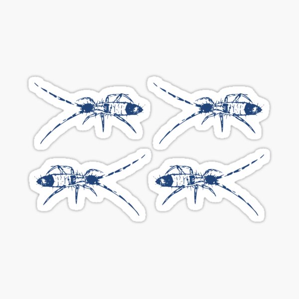 "Springtail pattern in blue" Sticker for Sale by spineless-art | Redbubble