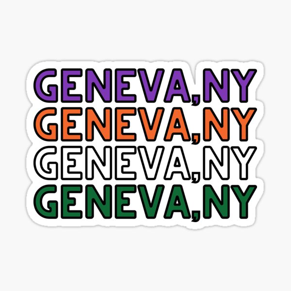 "Geneva, NY" Sticker for Sale by Designs-By-Isa | Redbubble