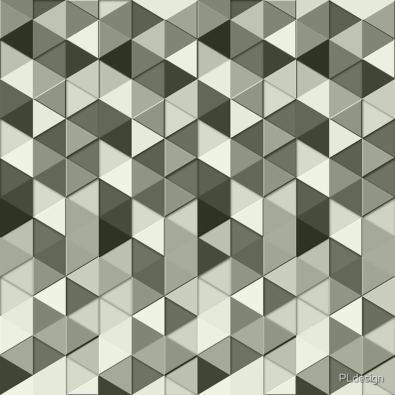 "Cool Gray grayscale triangles geometric pattern" by PLdesign | Redbubble