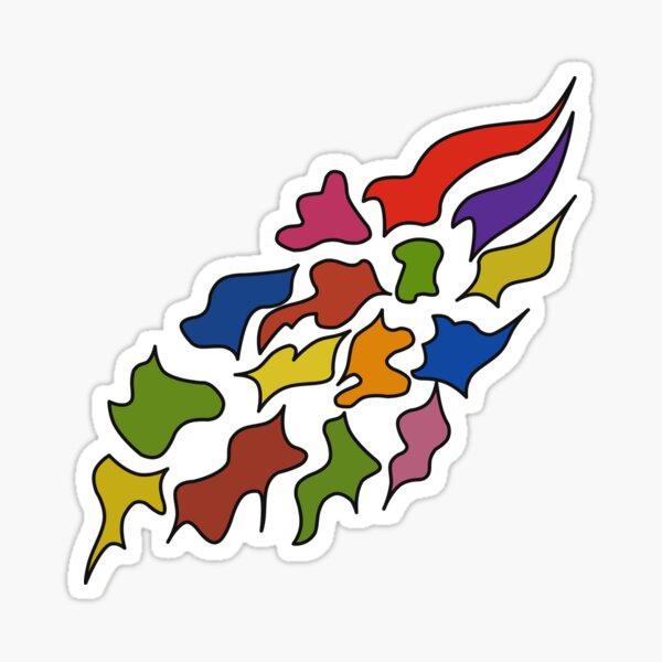 "Color mixing digital design " Sticker by LateSino | Redbubble