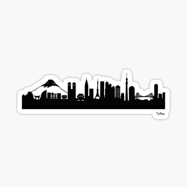"Tokyo Skyline" Sticker for Sale by Anartsketch | Redbubble