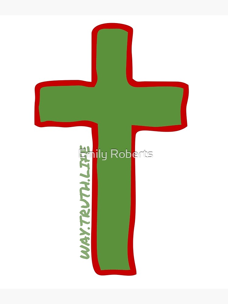 Impression photo « Croix chrétienne de Jésus dessinée à la main et ...