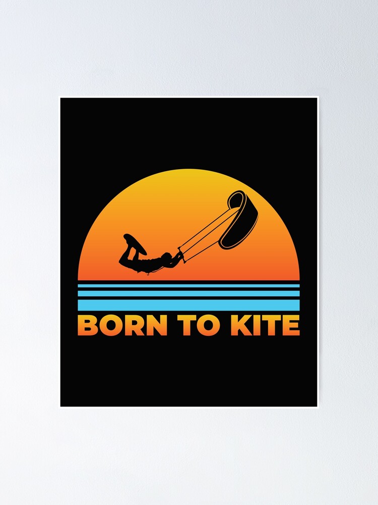 Póster «Kitesurf, Diseño de Kiteboard - Born to Kite» de EstelleStar ...