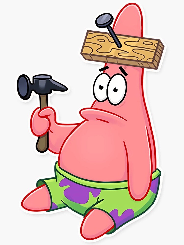 "Patrick Star" Sticker for Sale by Gossandreeas | Redbubble
