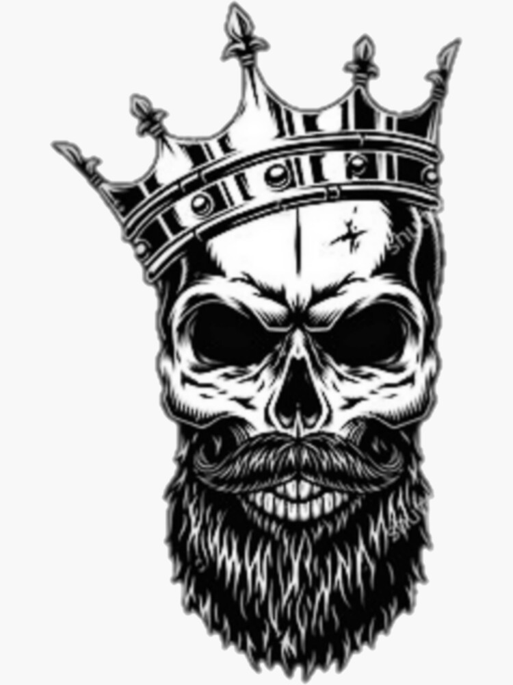 "Bearded skull" Sticker for Sale by MaraaaaM | Redbubble