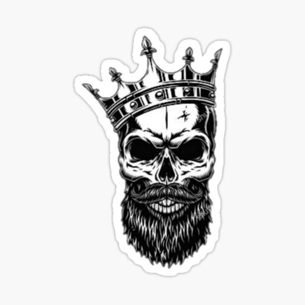 "Bearded skull" Sticker for Sale by MaraaaaM | Redbubble
