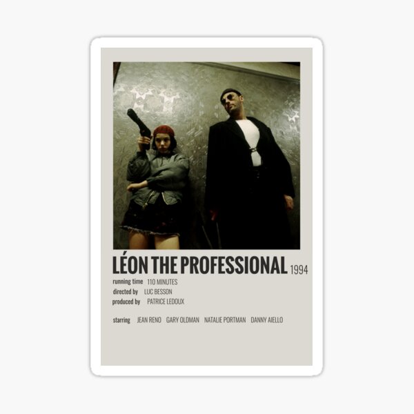 "Léon The Professional (1994)" Sticker for Sale by MoviePolaroid ...