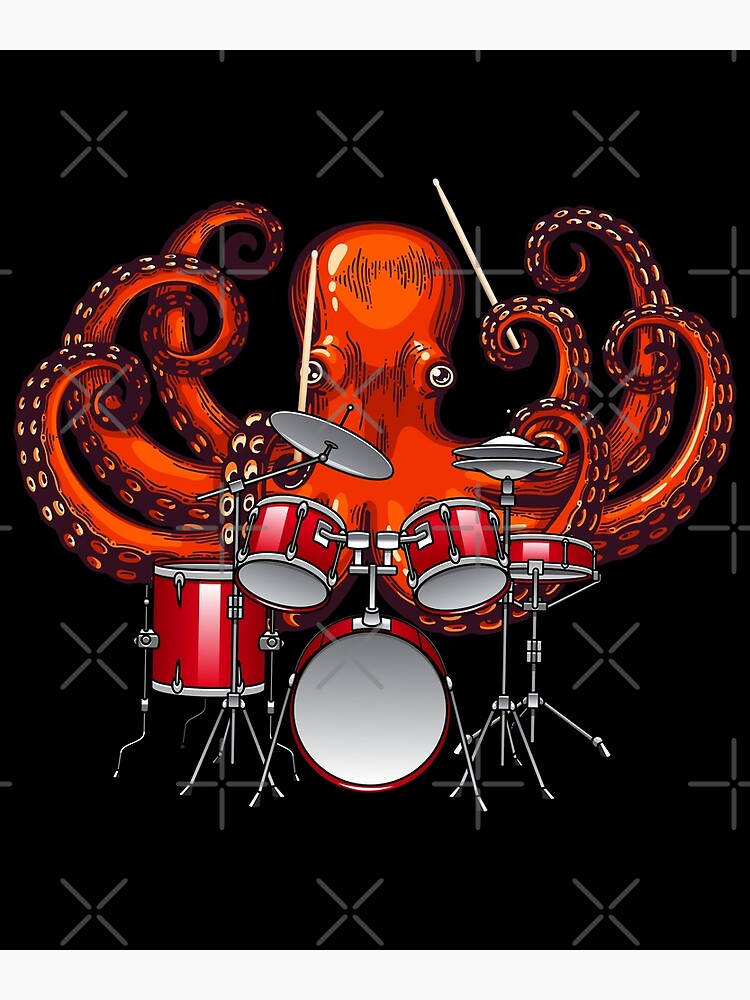 "Octopus Rockstar As A Drummer For Music Lovers And Band Players ...