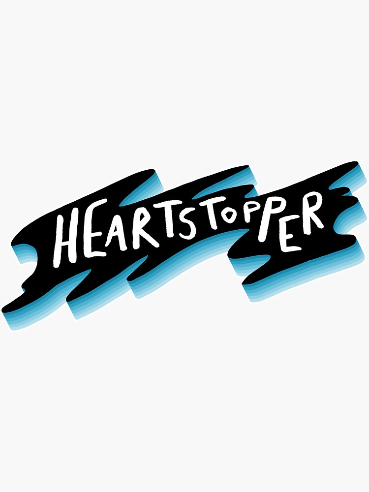"Copy of Heartstopper logo - blue" Sticker for Sale by daddymactinus ...