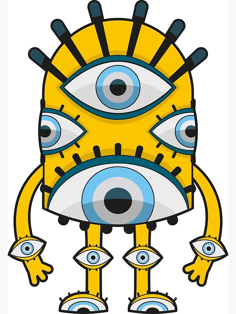 "Many-Eyed Alien" Poster for Sale by dmitrysytnikov | Redbubble