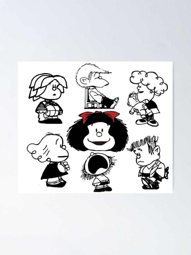 "mafalda characters" Poster for Sale by LauraALA | Redbubble