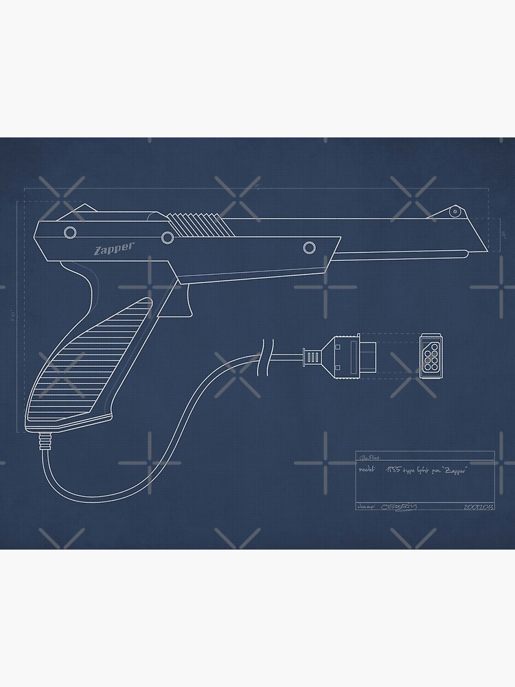 "Blueprint of a Zapper light gun" Canvas Print for Sale by GlewPrint ...