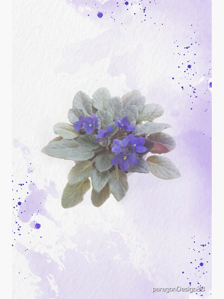 "African Violets Digital Watercolor original artwork" Sticker by ...