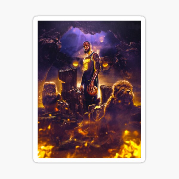 "LeBron James 23 Basketball" Sticker by MaricelaPadron | Redbubble