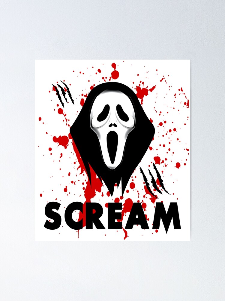 "Scream horror movie artwork " Poster for Sale by mohamedshop9 | Redbubble