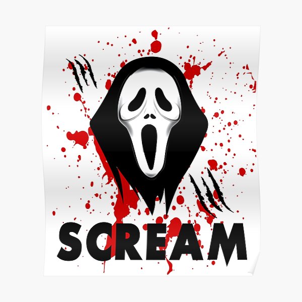 "Scream horror movie artwork " Poster for Sale by mohamedshop9 | Redbubble