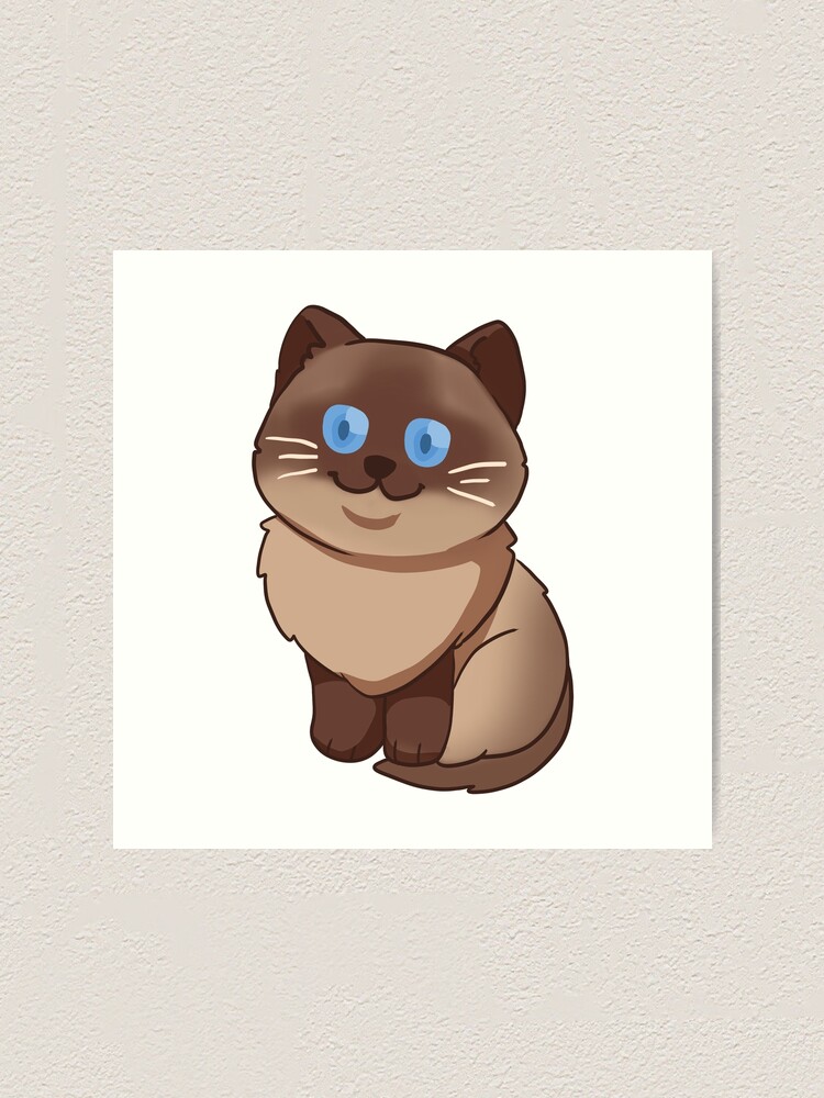 "Cute Chibi Ragdoll Cat / Sittin Pretty" Art Print for Sale by AgentFM ...
